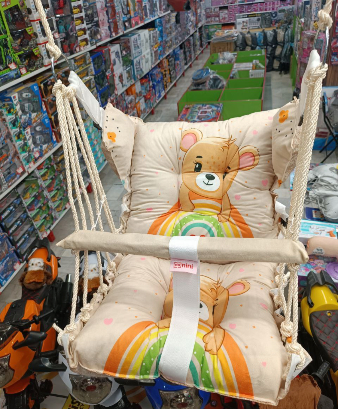 تاب کودک ریلکسی شش طناب رویه مخمل - اسباب بازی توی نت