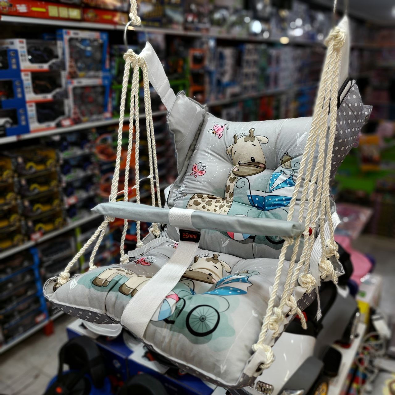 تاب کودک ریلکسی شش طناب رویه مخمل - اسباب بازی توی نت