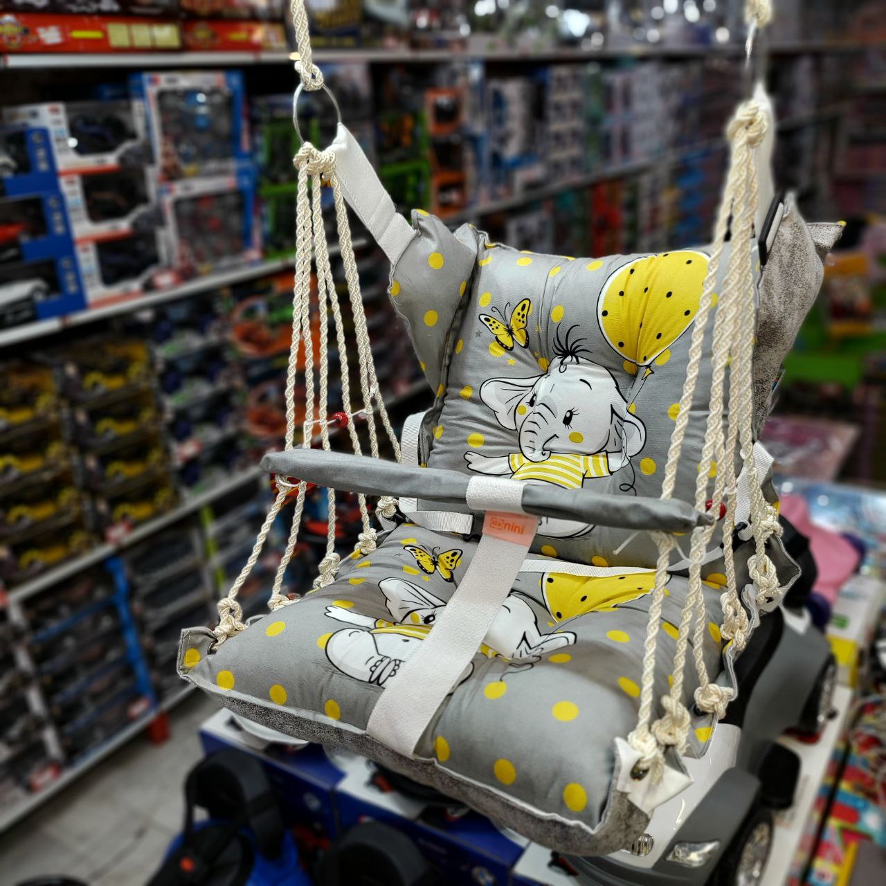 تاب کودک ریلکسی شش طناب رویه مخمل - اسباب بازی توی نت